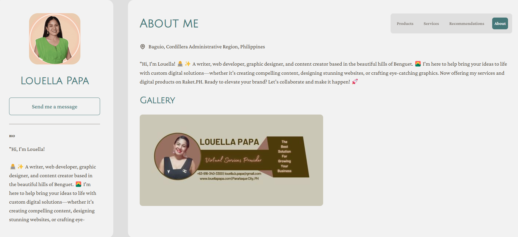 My Raket.PH Profile – Louella Papa Virtual Services